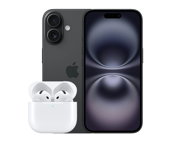 Apple iPhone 16 128GB - Black + Airpods 4 ANC Bundle – Apple – Mobile ...