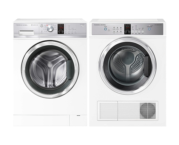 Fisher & Paykel 8kg Front Load Washer + Fisher & Paykel 7kg Vented ...