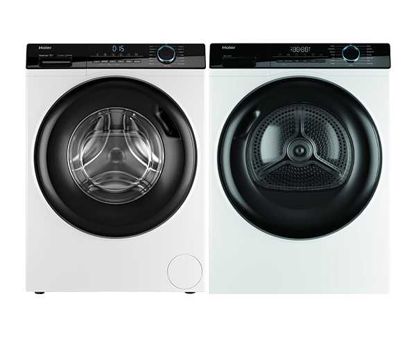 Haier 7.5kg Front Load Washing Machine + Haier 8kg Heat Pump Dryer ...