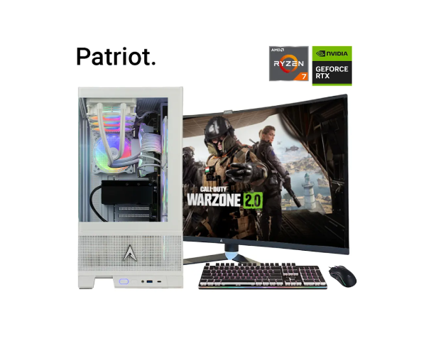 Allied Patriot Ryzen 7 9800X3D | RTX 5090 32GB Gaming PC Bundle- White ...